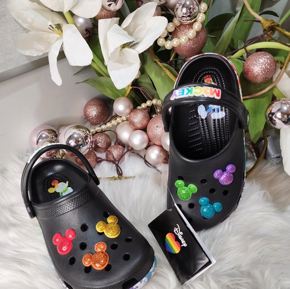 CROCS | Shoes | Crocs Classic Disney Rainbow Celebration Clog Brand New ...